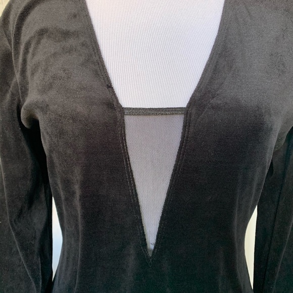BCBGeneration | Tops | Nwt Bcbg Black Velet Mesh Bodysuit Small | Poshmark